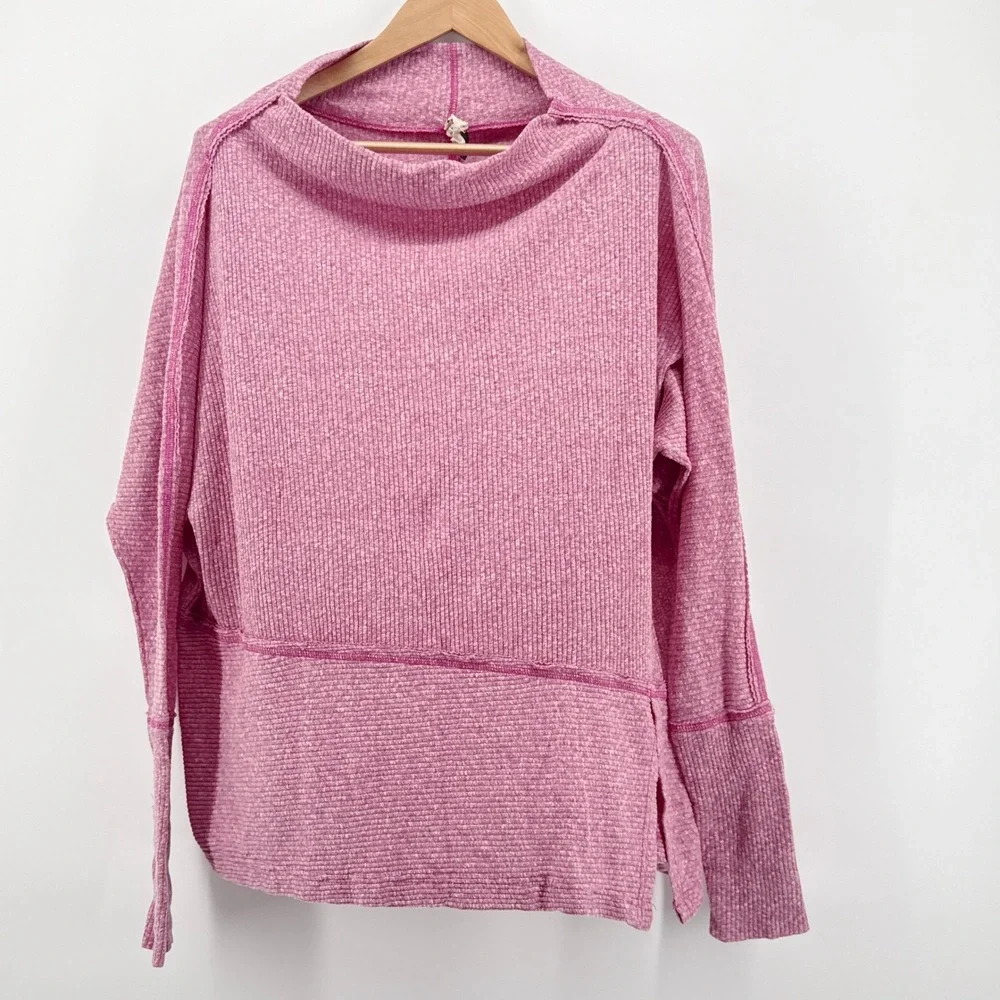 Free People | Tops | Free People Londontown Thermal Top Raspberry Cowl ...